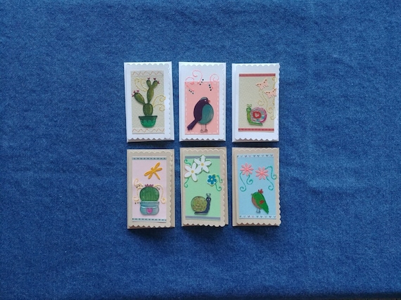 Tiny greeting cards with envelopes mini note cards notelets | Etsy