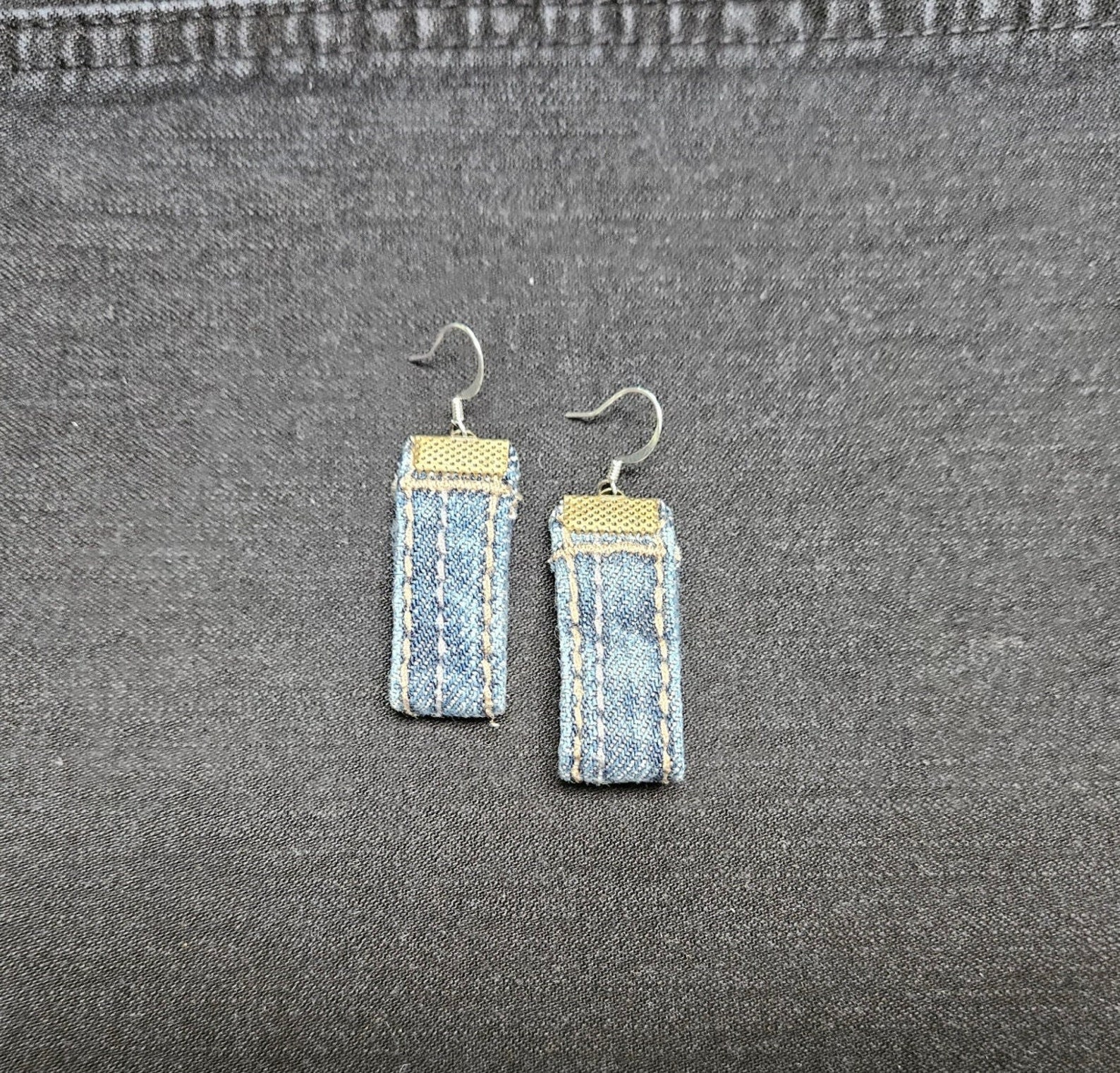 Earrings Denim Belt Loops, Denim Earrings, Blue Jeans Earrings, County ...