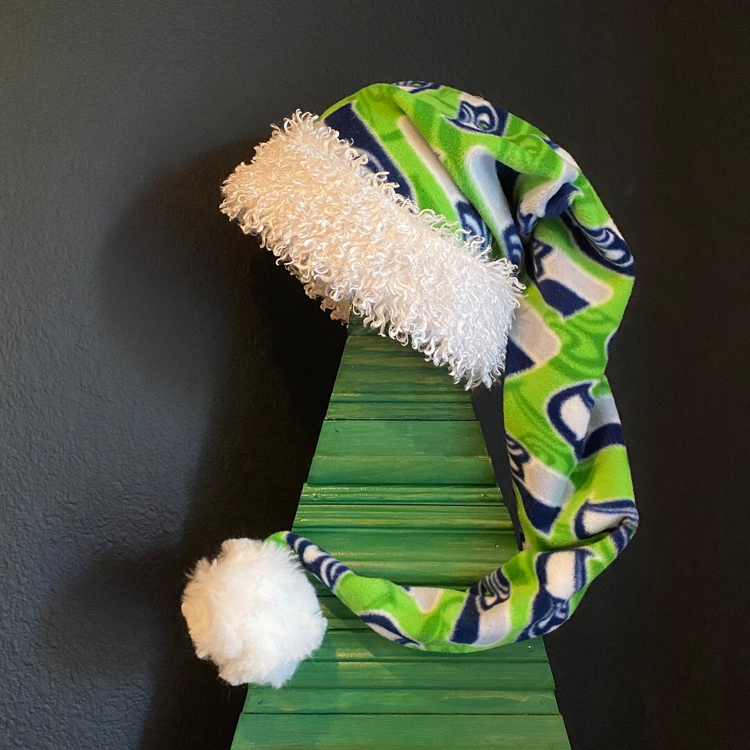 NFL Seattle Seahawks Green Logo Fleece With White Furry Fleece Trim and ...
