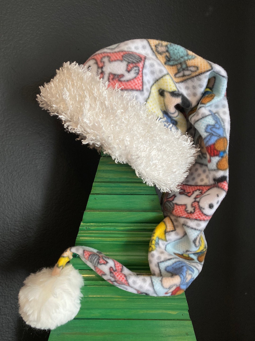 Peanuts Print Fleece With White Furry Fleece Trim and 3 Inch Pom Pom - Etsy