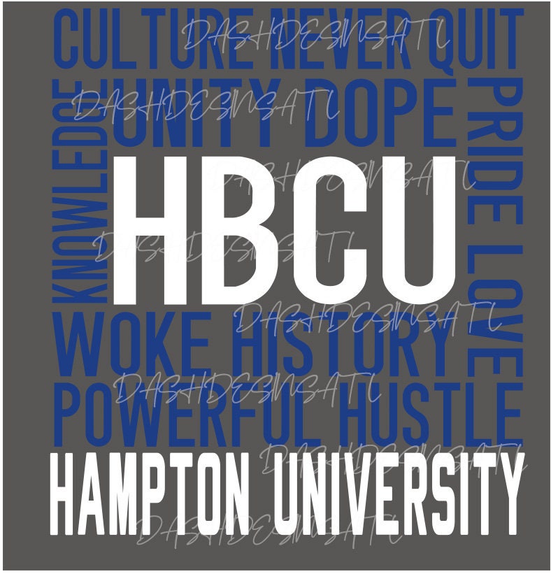 HAMPTON UNIVERSITY Historically Black College University HBCU Vector ...