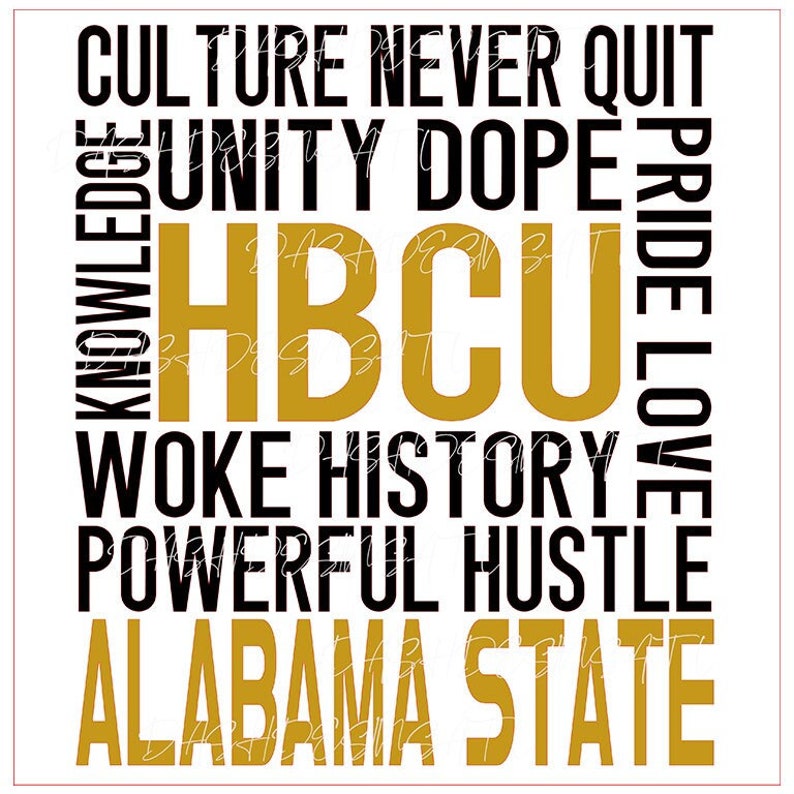 ALABAMA STATE Historically Black College University HBCU Vector Files ...