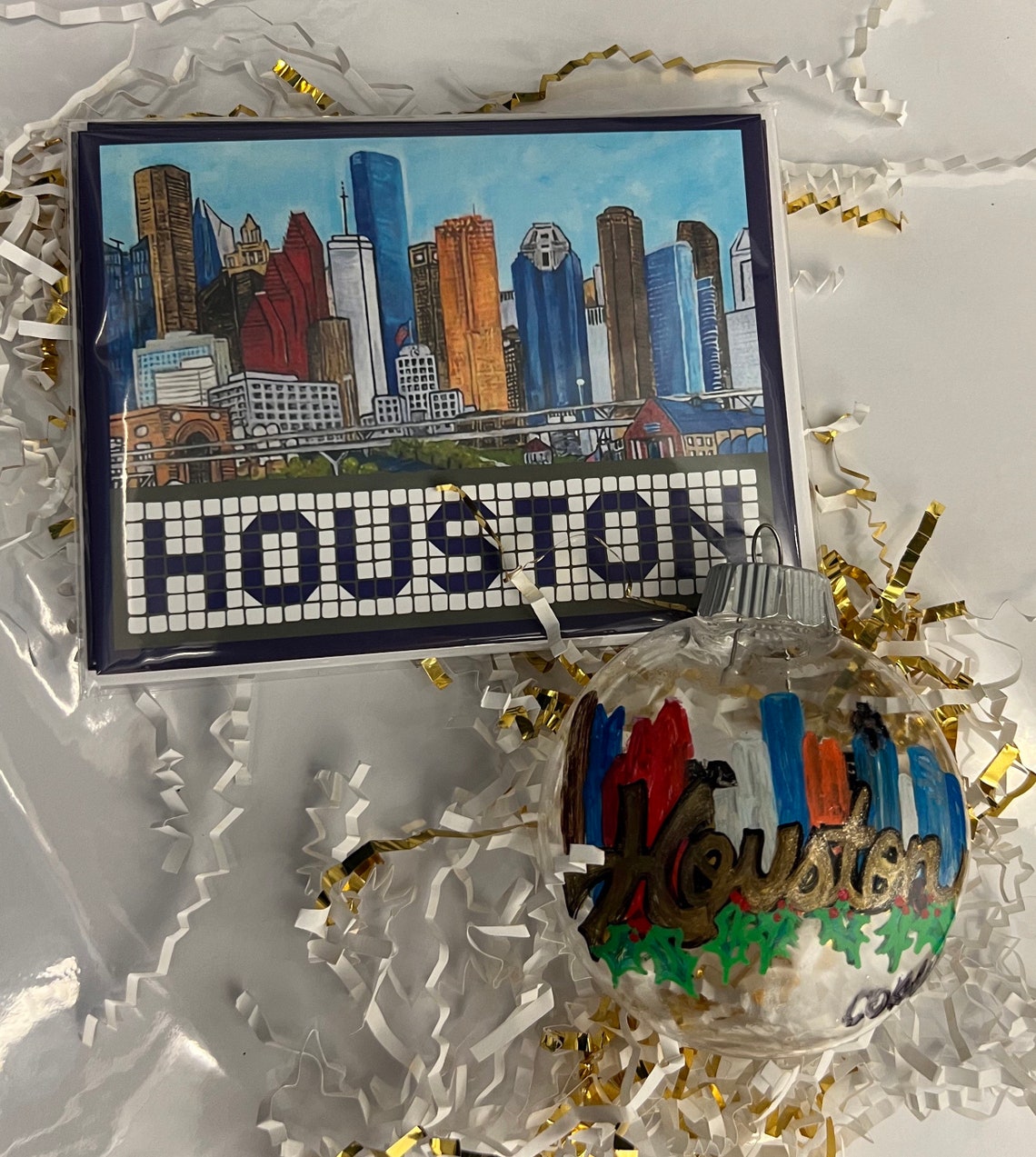 Iconic Houston Card Set of 4 - Etsy