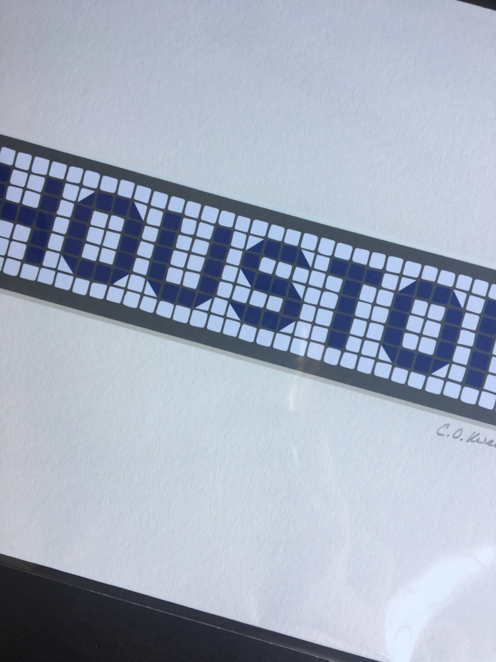 Houston Blue Tiles Art Print - Etsy