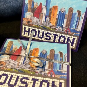 Iconic Houston Card Set of 4 - Etsy
