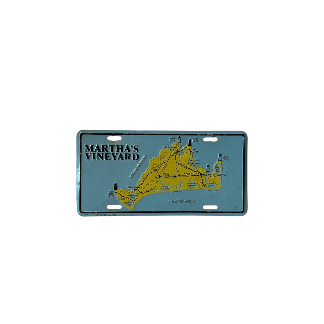 Vintage Martha Vineyard License Plate - Etsy