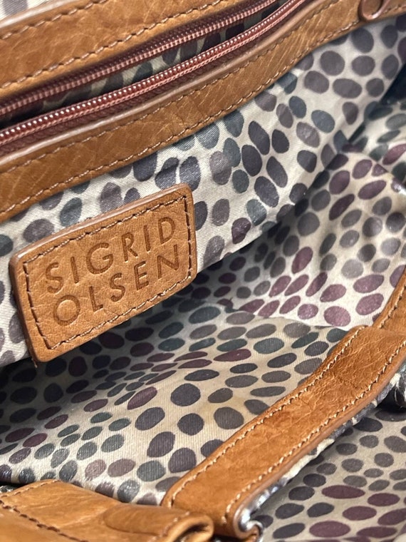 Sigrid Olsen Vintage Brown Leather Shoulder Bag - Gem