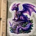 Purple Dragon Sticker 3 Inch Large Purple Dragon Sticker Mythical ...