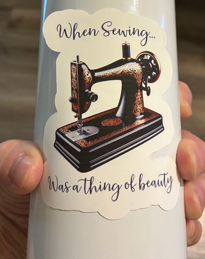 Antique Sewing Machine Sticker, Old Sewing Machine Sticker ...