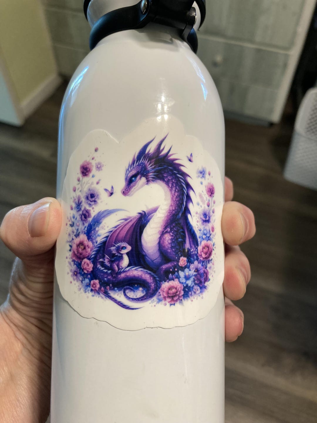 Purple Dragon With Baby Dragon Sticker Daddy Dragon With Baby Dragon ...