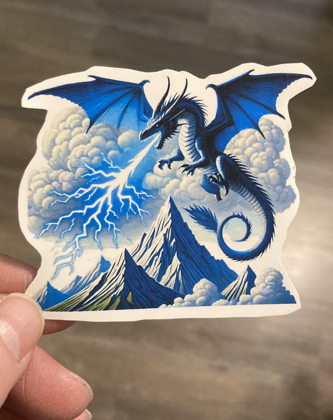 Blue Dragon Sticker D and D Blue Lightning Dragon Lightning Breathing ...