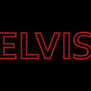 Elvis in Lights Sticker Elvis Name in Lights Sticker Elvis 1968 ...