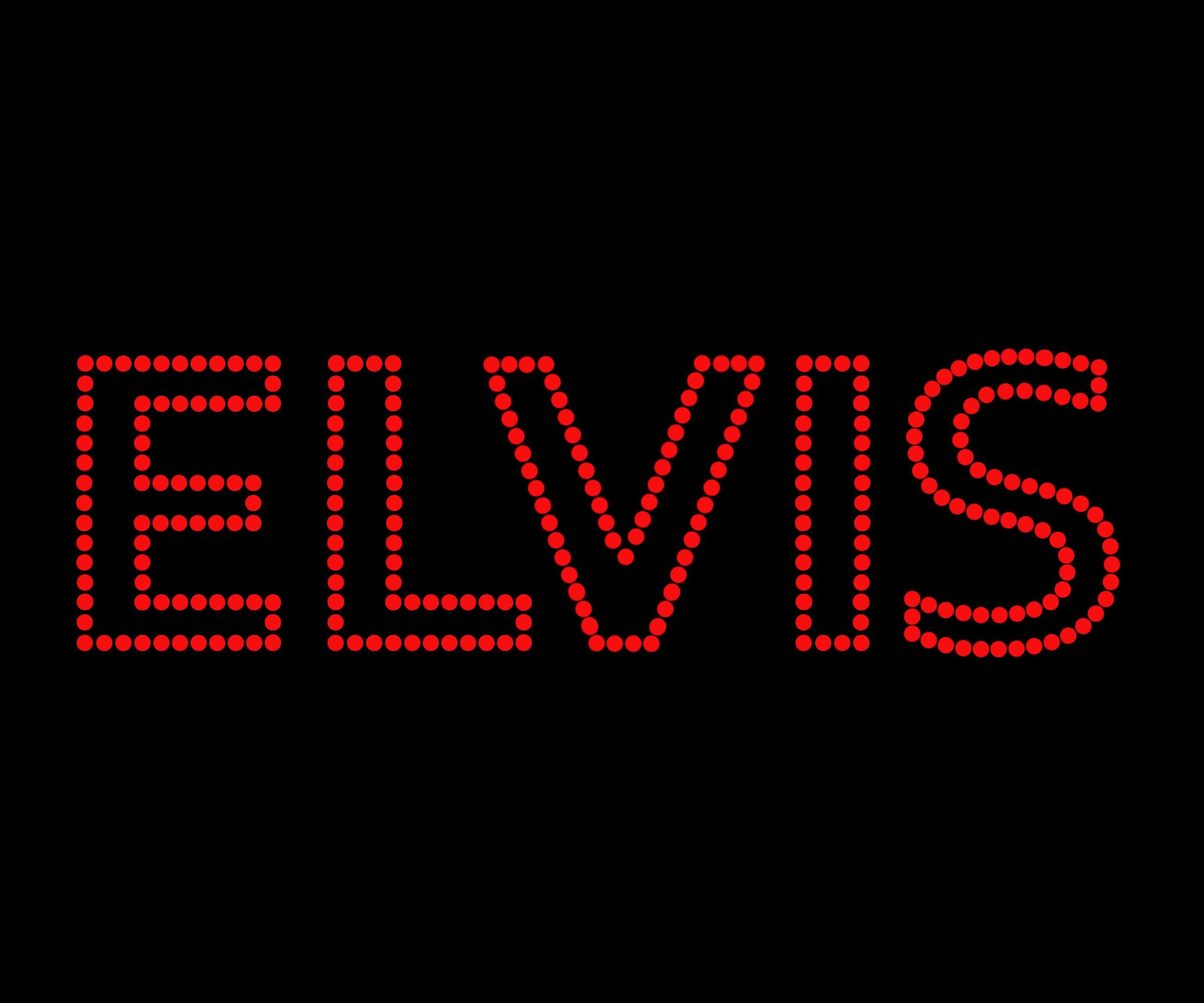Elvis in Lights Sticker Elvis Name in Lights Sticker Elvis 1968 ...