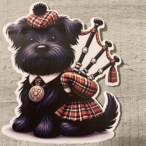 Scottish Dog Sticker Scotty Dog Sticker Dog Bagpipe Sticker Scottish ...