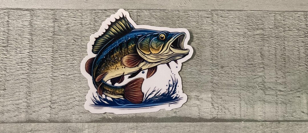 Walleye Fish Sticker Fish Sticker Fish Decal Walleye Sticker Large ...