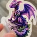 Purple Dragon Sticker 3 Inch Large Purple Dragon Sticker Mythical ...