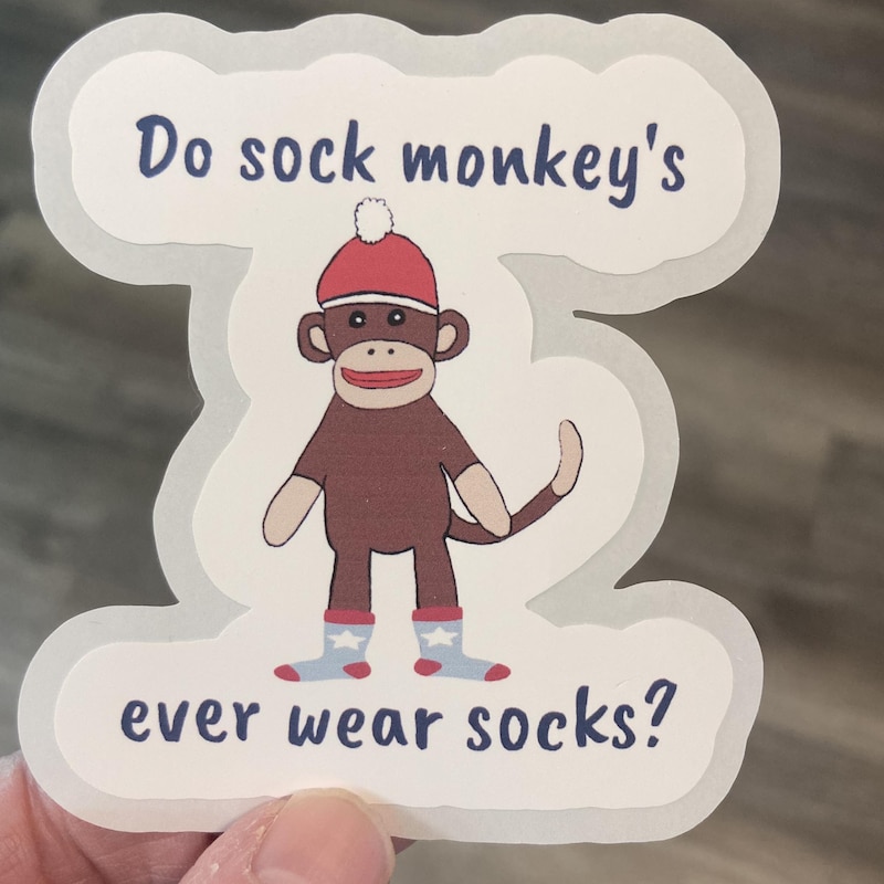 Sock Monkey Labels - Etsy