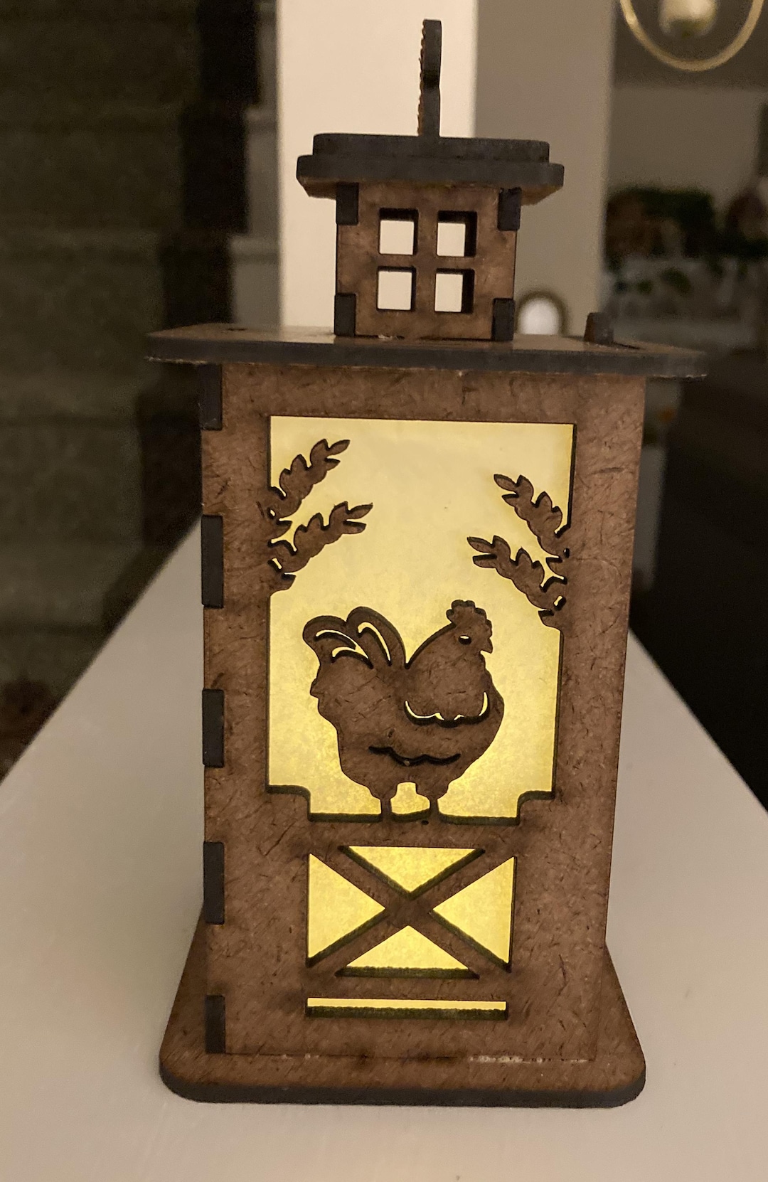 Light up Chicken Lantern. Farm House Lantern With Battery Candle. Cute ...