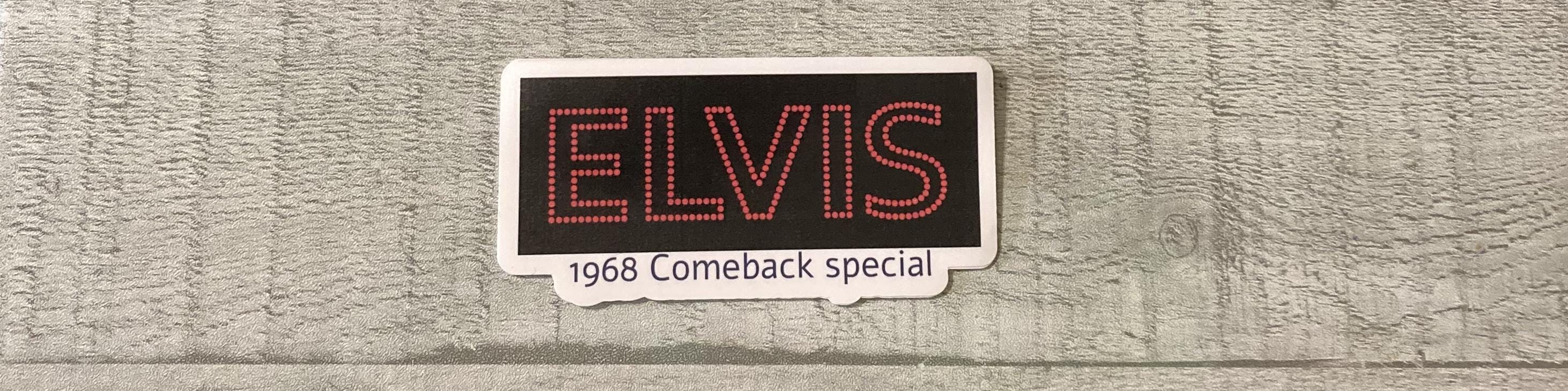 Elvis in Lights Sticker Elvis Name in Lights Sticker Elvis 1968 ...