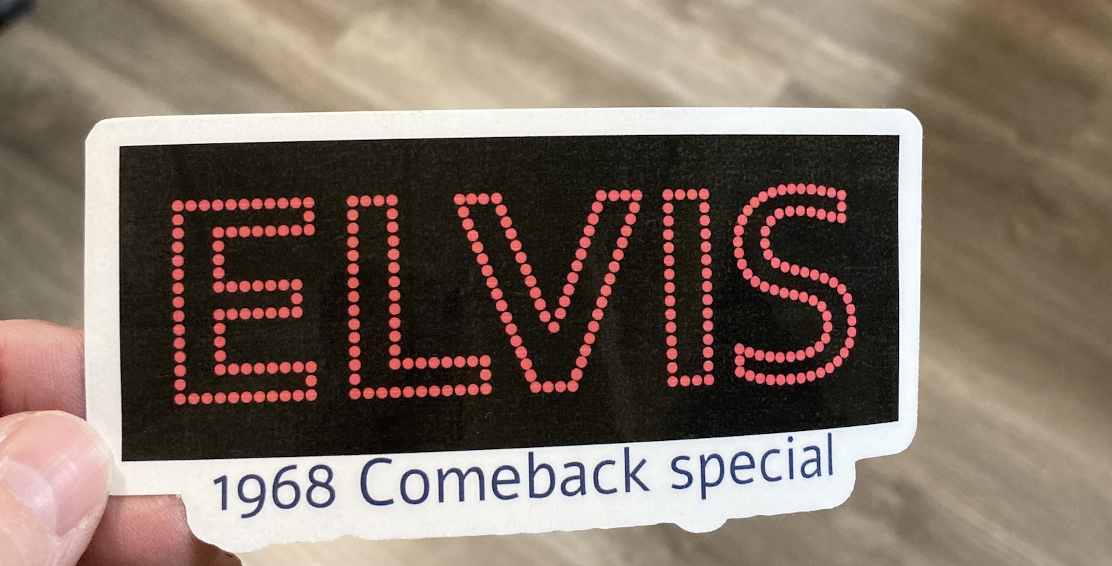 Elvis in Lights Sticker Elvis Name in Lights Sticker Elvis 1968 ...