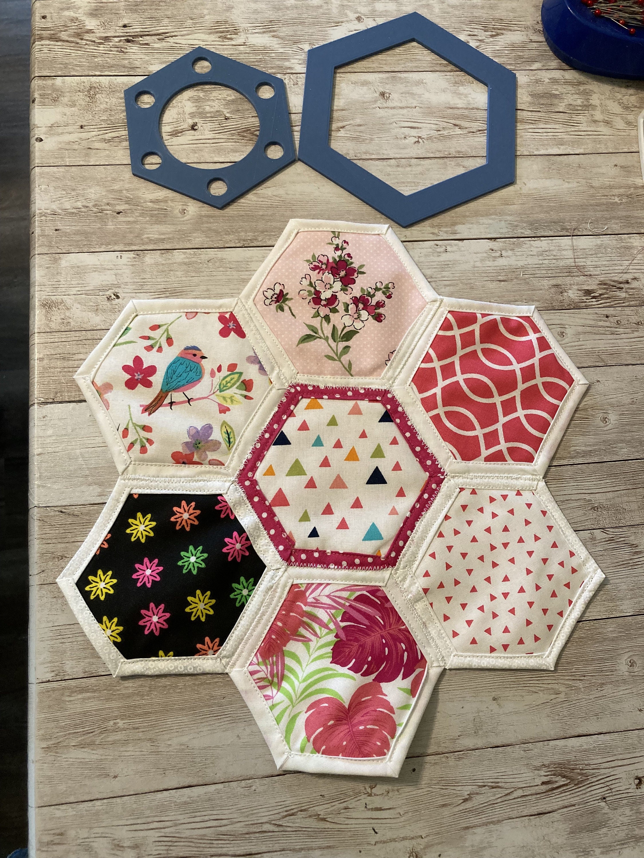 Hexagon Fabric Template 2 1/4 Inch Hexagon Hexagon Quilt - Etsy