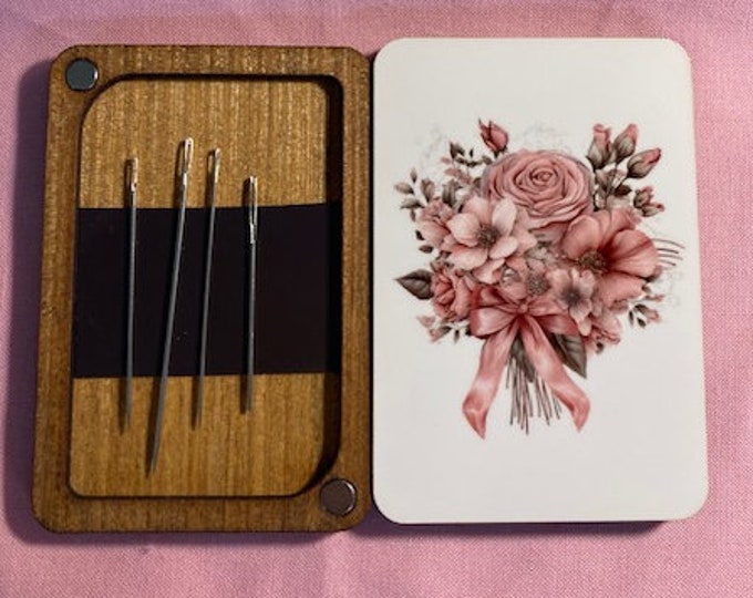 Needle Case Needle Box Needle Keeper Needle Minder Wood Needle Case ...