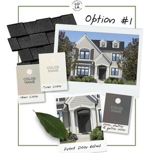 Beige House Exterior Color Palette for Black Roof (digital Download) - Etsy