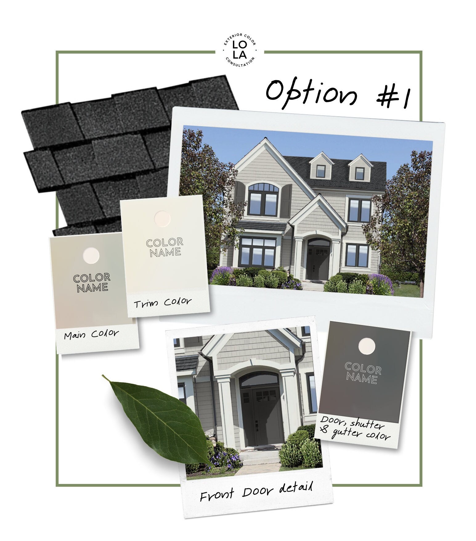 Beige House Exterior Color Palette for Black Roof (digital Download) - Etsy