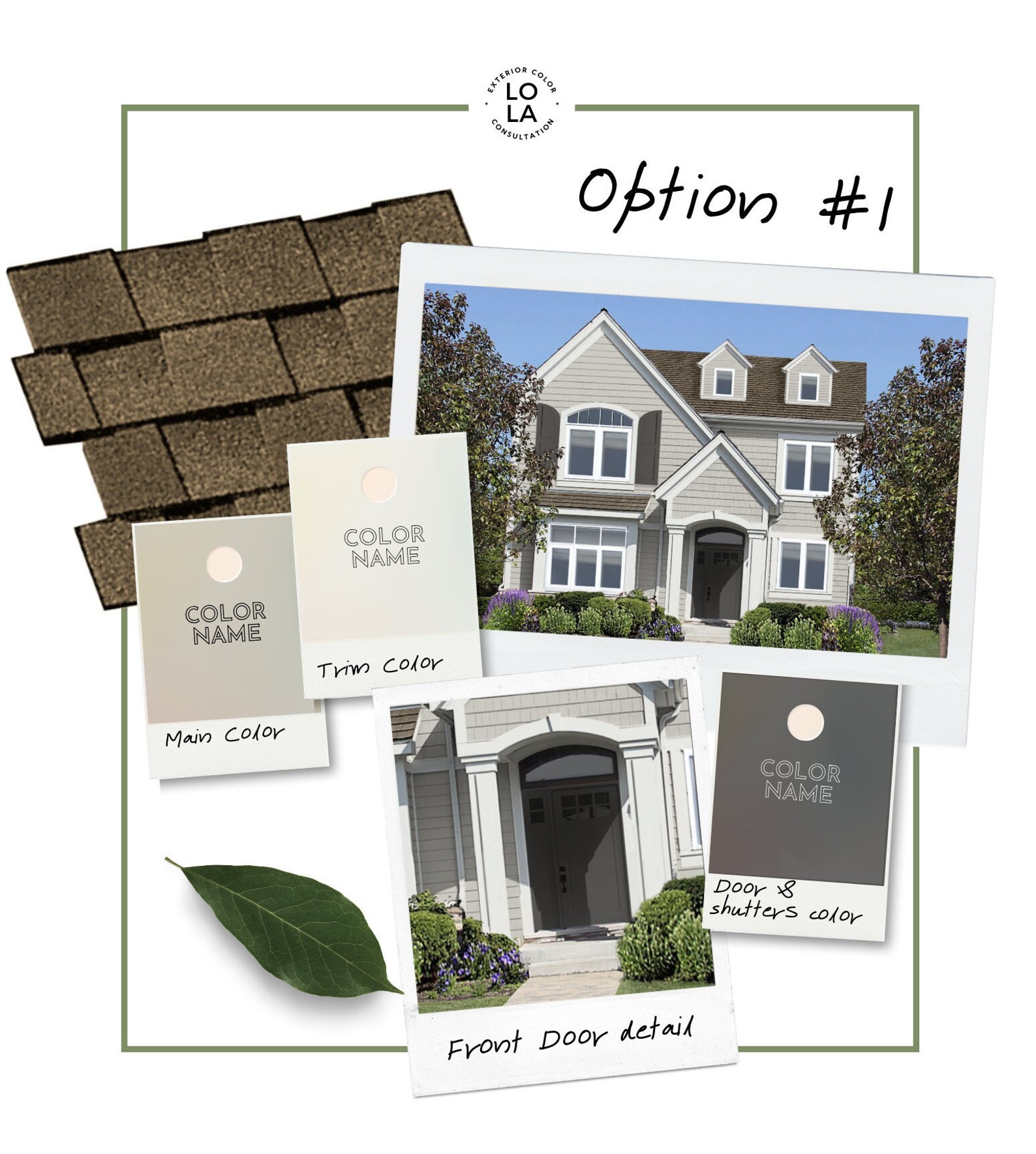 Beige House Exterior Color Palette for Brown Roof (digital Download) - Etsy