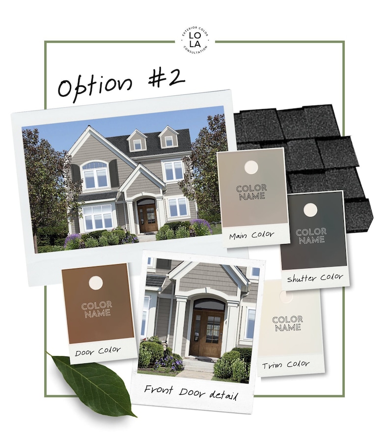 Beige House Exterior Color Palette for Black Roof (digital Download) - Etsy