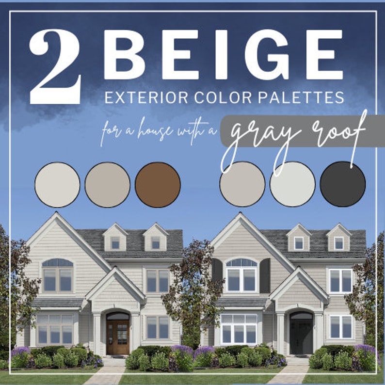 BEIGE Exterior House Paint Ideas - Color Combinations -custom House ...