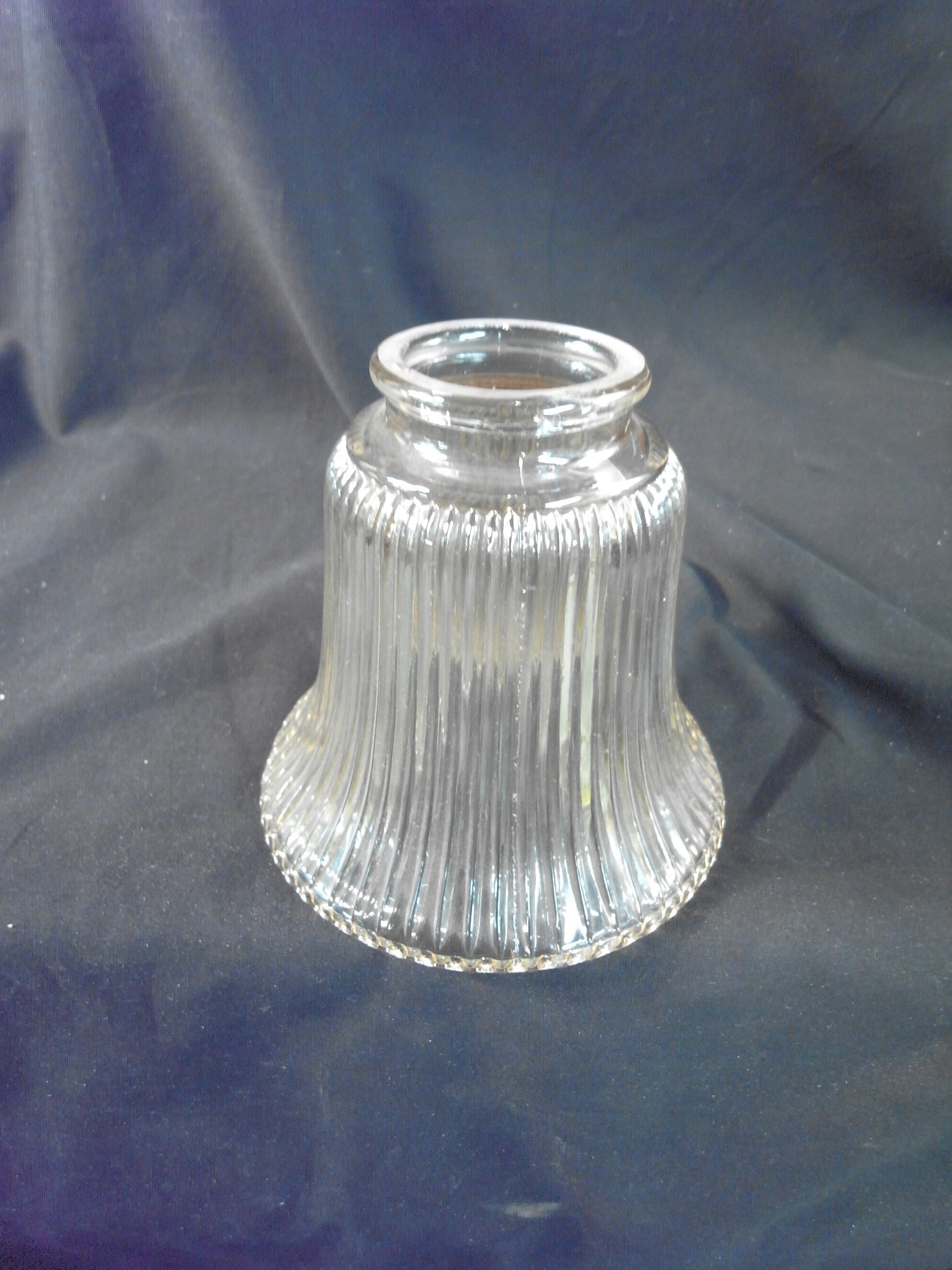 Vintage Prismatic Ribbed Glass With Gold Iridesence Bell - Etsy