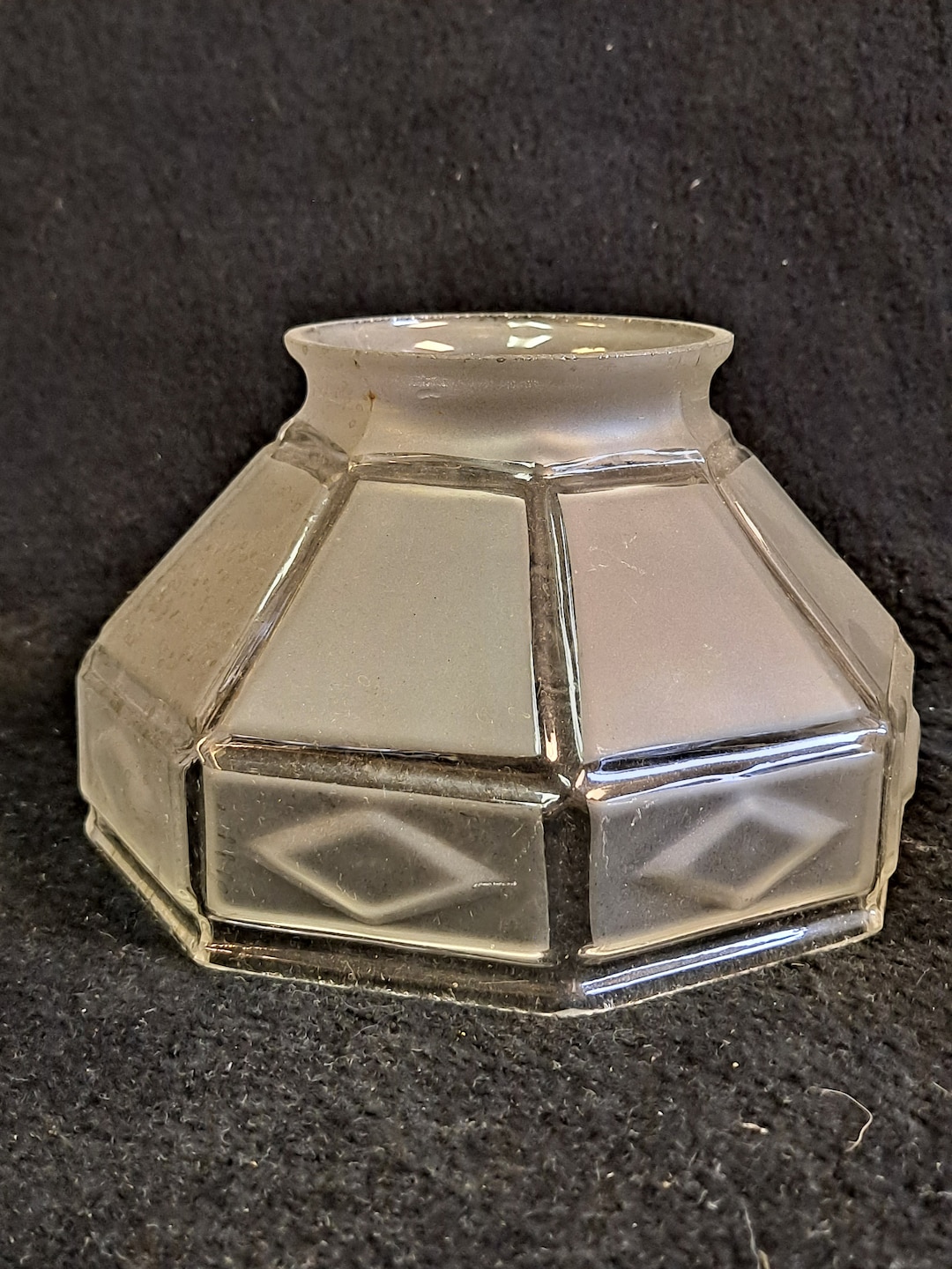 Vintage Art Deco Geometric Frost and Clear Glass Ceiling , Sconce ...