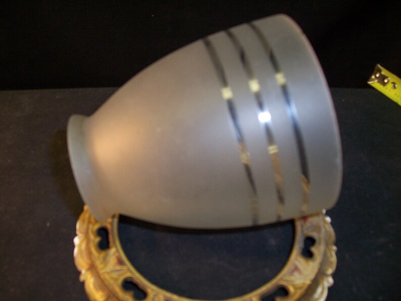 Vintage Heavy Art Deco Glass Bell Shaped Lighting Fixture - Etsy