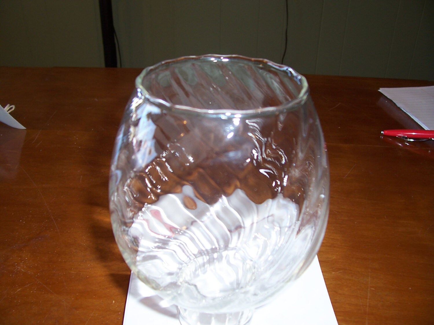 Clear Swirl Pattern Glass Candle Globe , Small Tapers or Votives - Etsy