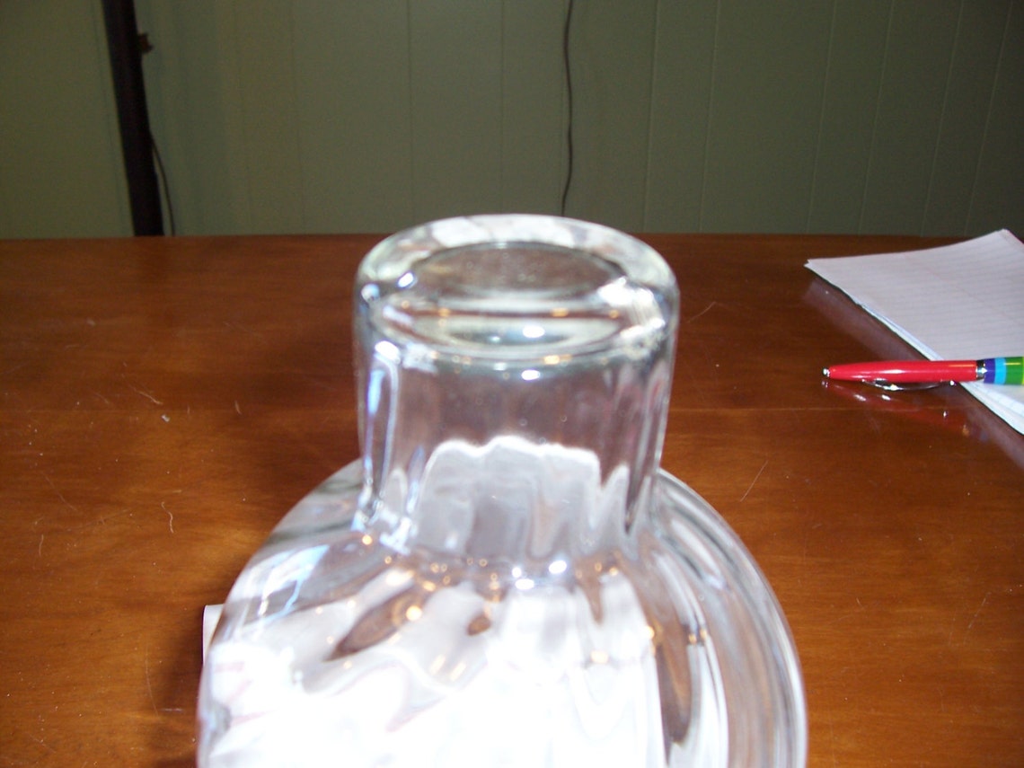 Clear Swirl Pattern Glass Candle Globe Small Tapers or - Etsy