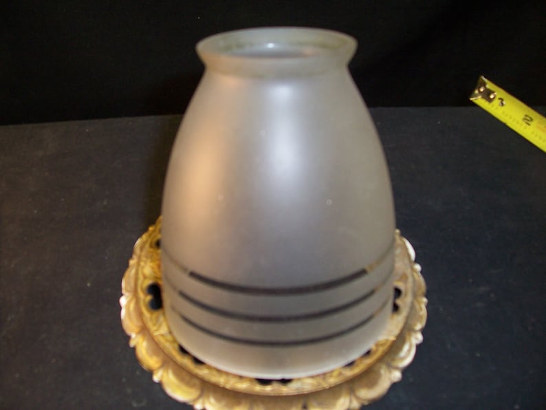 Vintage Heavy Art Deco Glass Bell Shaped Lighting Fixture - Etsy