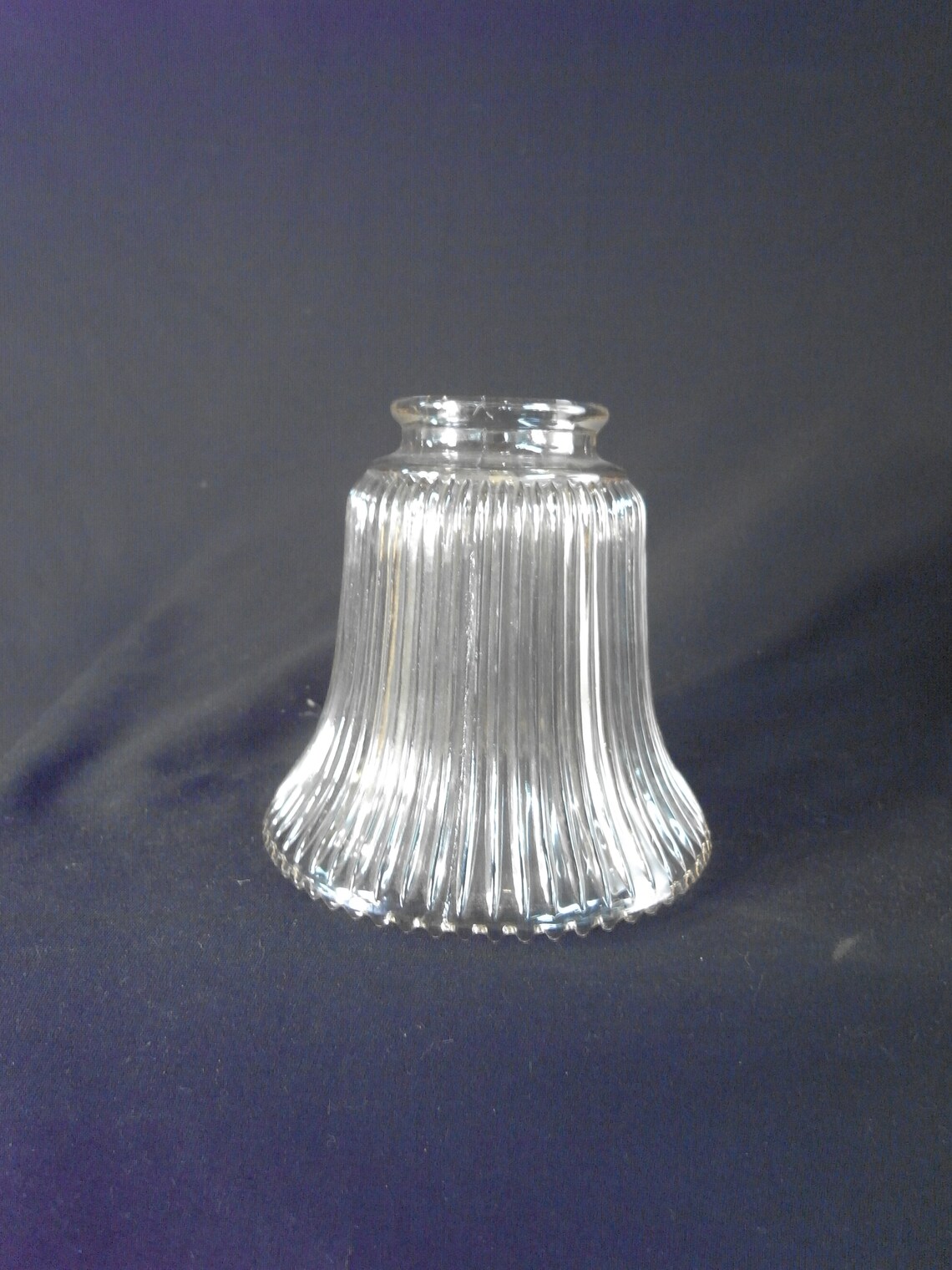 Vintage Prismatic Ribbed Glass With Gold Iridesence Bell - Etsy