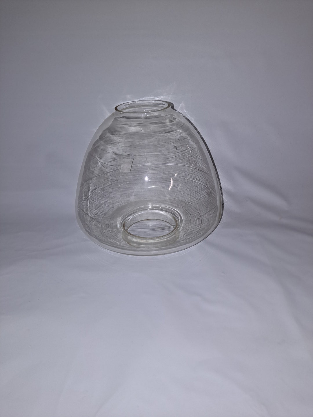 Vintage Beehive Styled Clear Glass Hurricane Shade , Candle Shield ...