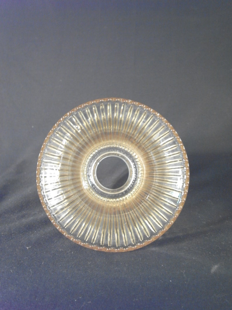 Vintage Prismatic Ribbed Glass With Gold Iridesence Bell - Etsy