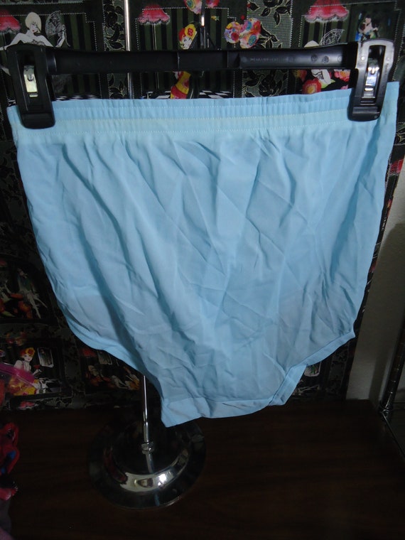 NOS Vtg Light Blue Silky Nylon Tricot Jockey Briefs U… - Gem