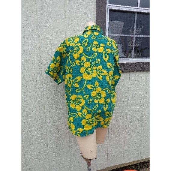 L Vtg Fred Richards 1950s 60s Green Yellow Extra Loop… - Gem