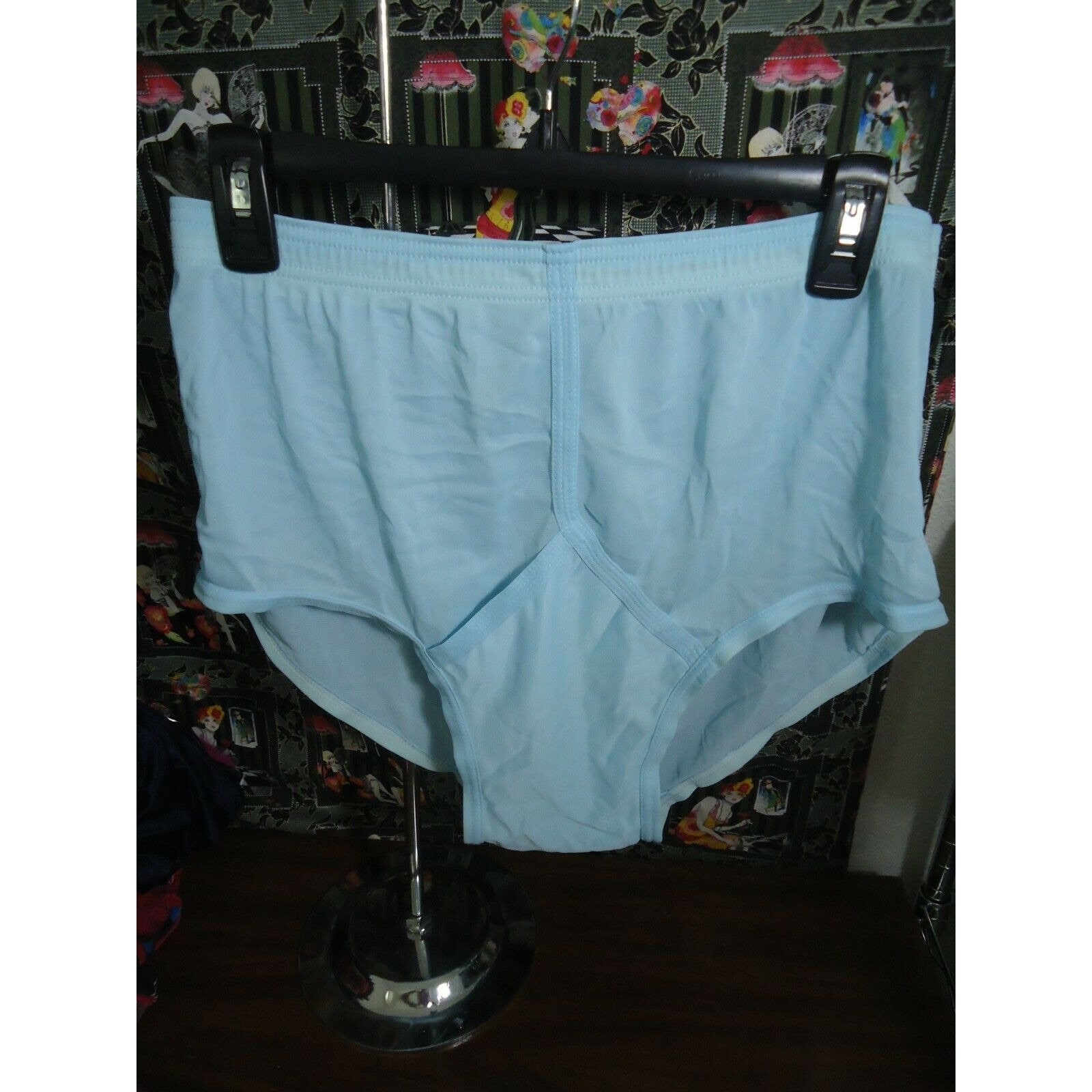 Nos Vtg Light Blue Silky Nylon Tricot Jockey Briefs Underwear Sz 40 ...