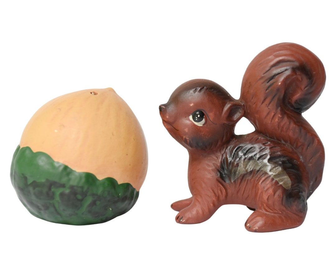 Vintage Squirrel Nut Salt Pepper Shakers Set Japan - Etsy