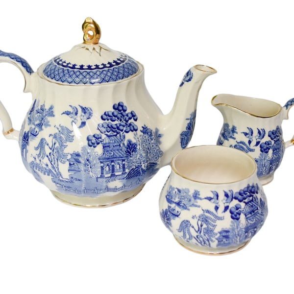 Blue Willow Tea Set - Etsy