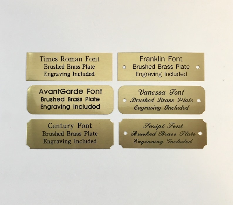 1"x3" Engraved Brushed Brass Plate Black Etched Letters Custom ...