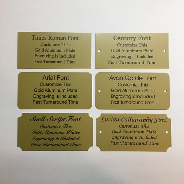 Engraved Metal Plate - Etsy