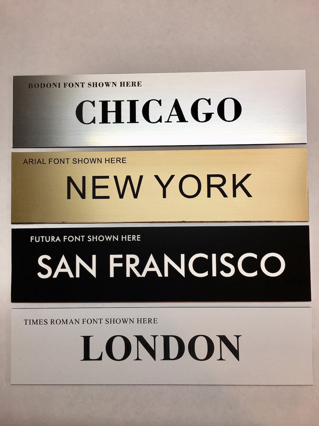 Set of 4- 2"x 8" Laser Engraved World Clock / Time Zone Wall Traveler ...