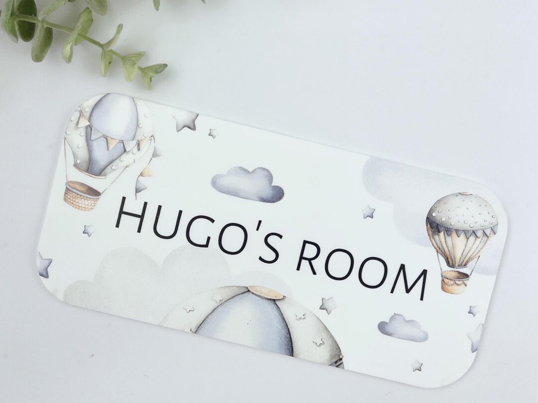 Personalised Hot Air Balloon Room Sign: Cloud Theme Nursery Decor - Etsy
