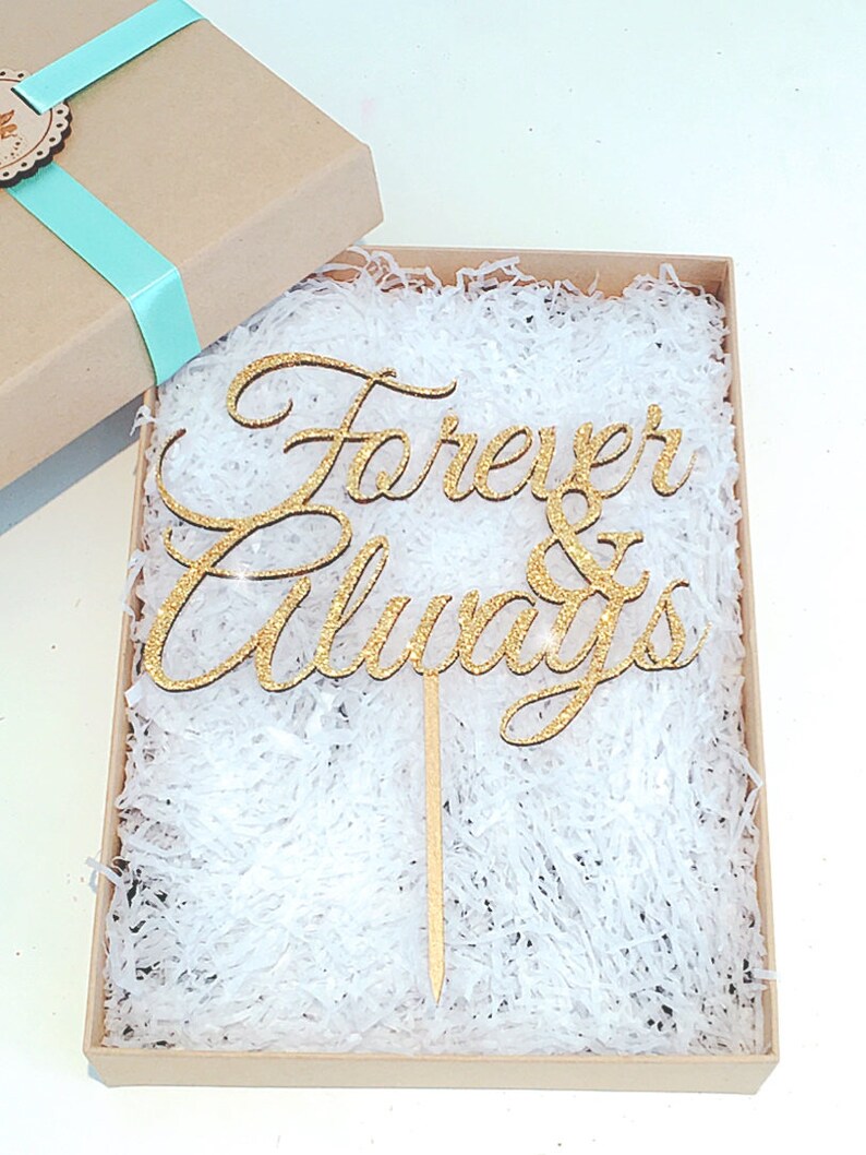 Forever and Always Cake Topper Wooden Wedding Cake Topper | Etsy